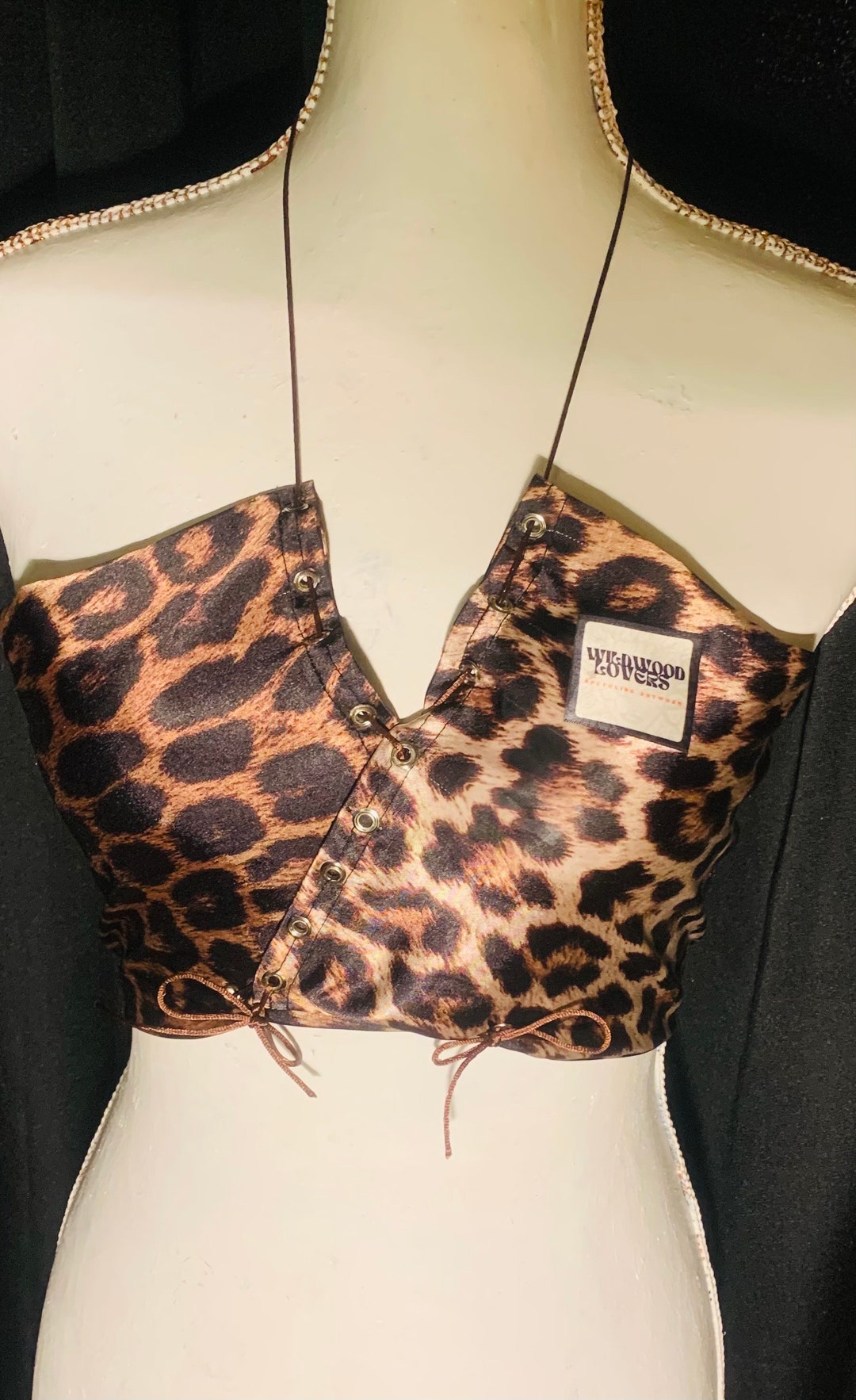 Wildwood Lovers Leo Top, Crop Top Made of Silk With Leopard Print, Size ...