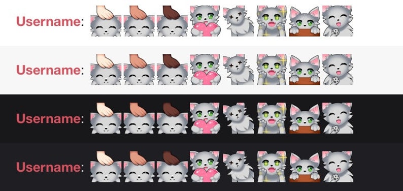 Kawaii White Wolf Furry Emote Pack Excited, Dead, Heart, Headpat, Wave ...