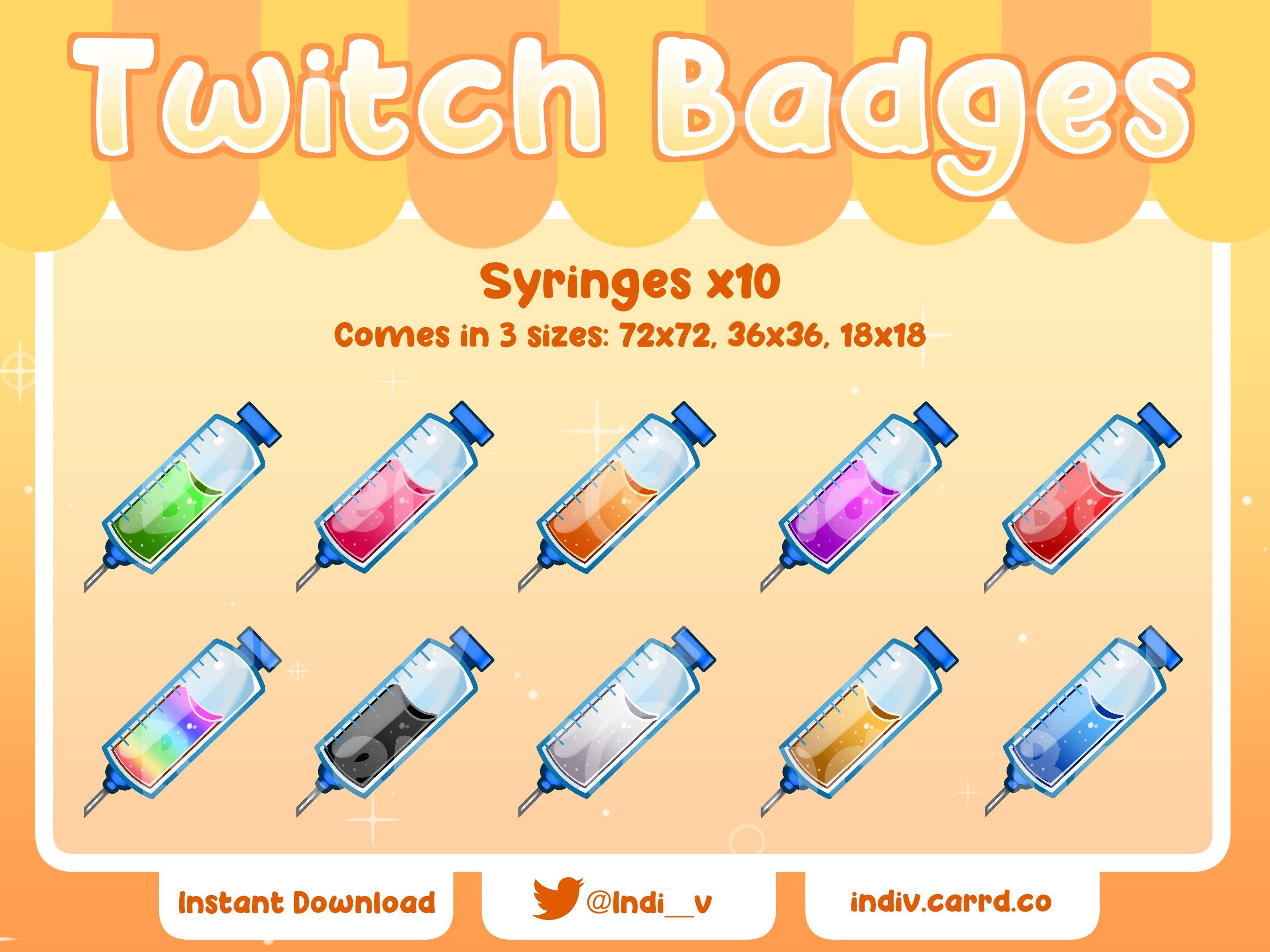 Nurse Doctor Syringe Medical Sub/bit Badges for Twitch/discord - Etsy