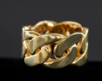 Mens Chunky Gold Ring - Etsy