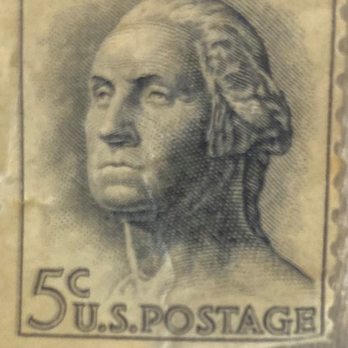 Rare 1 Cent George Washington Stamp 1938 Green With Los - Etsy