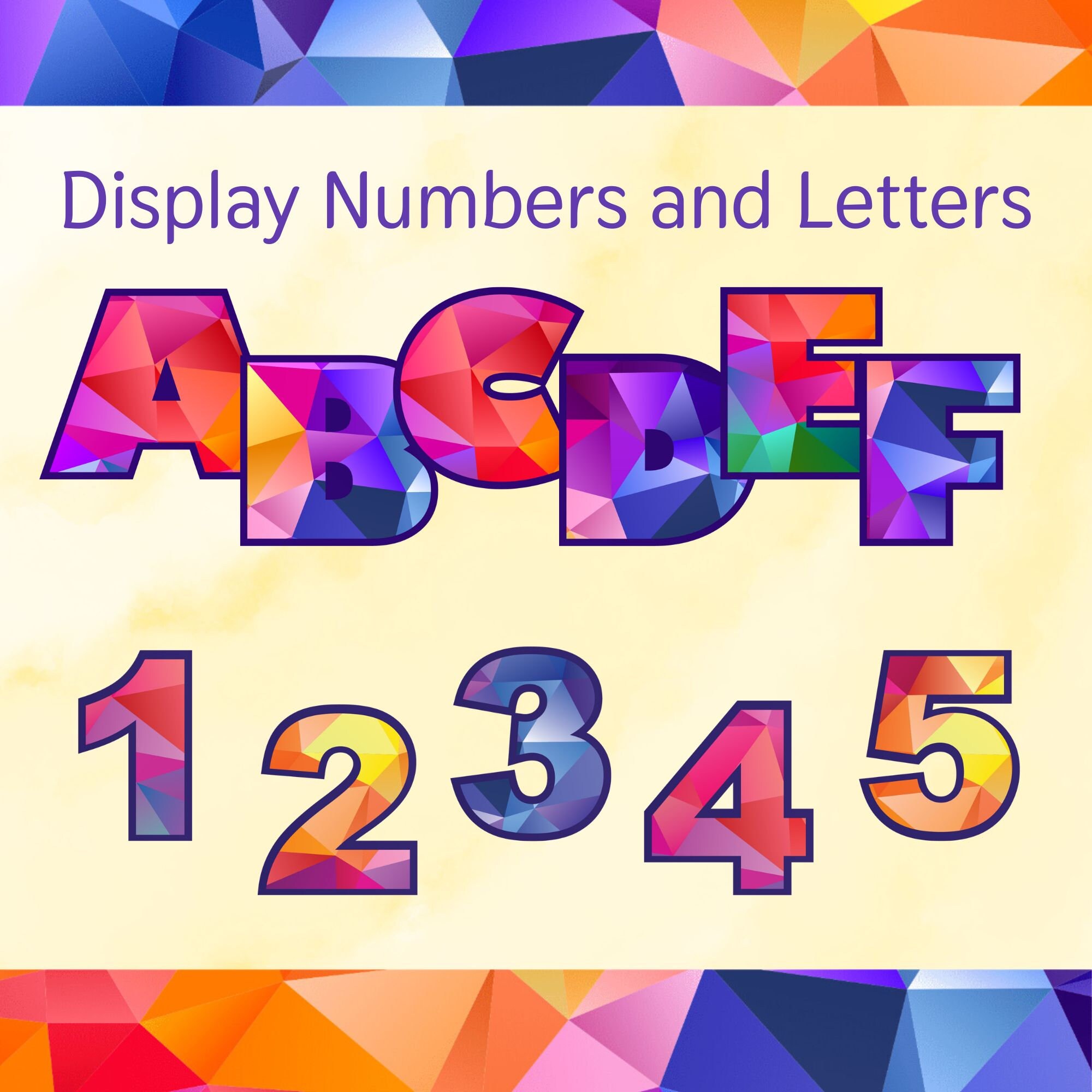 Jewel Letter and Number Classroom Display - Etsy