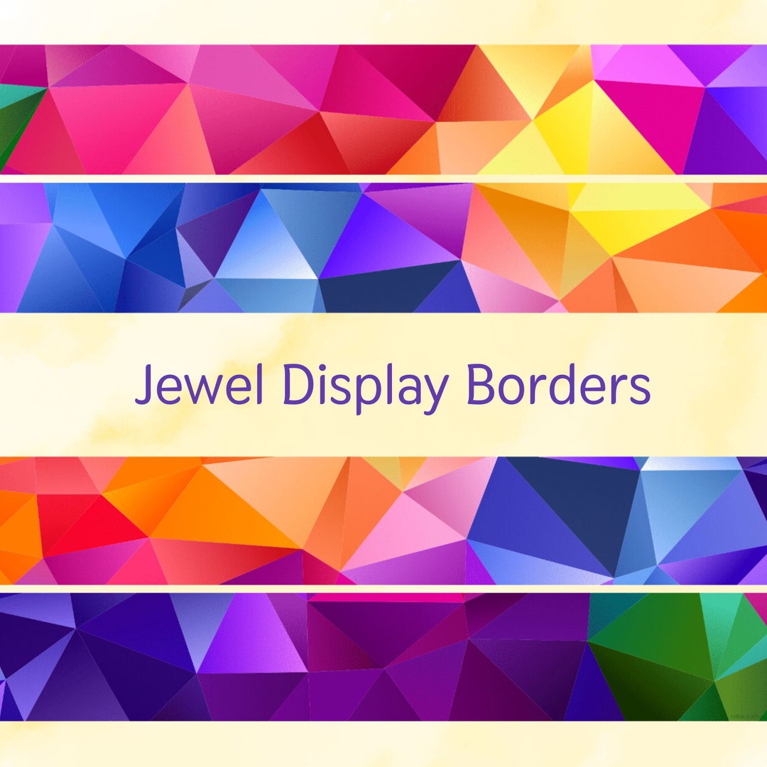 Jewel Classroom Bulletin Board Display Borders - Etsy
