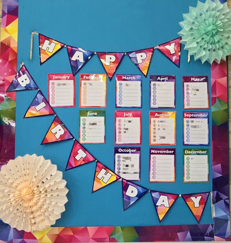 Jewel Classroom Birthday Display - Etsy