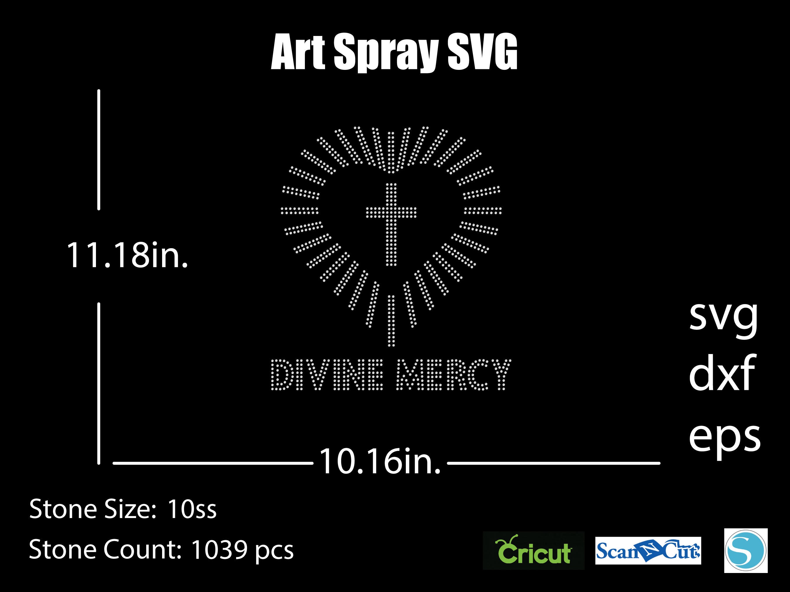 Divine Mercy Rhinestone Template SVG DXF Cricut, Silhouette 1060 - Etsy