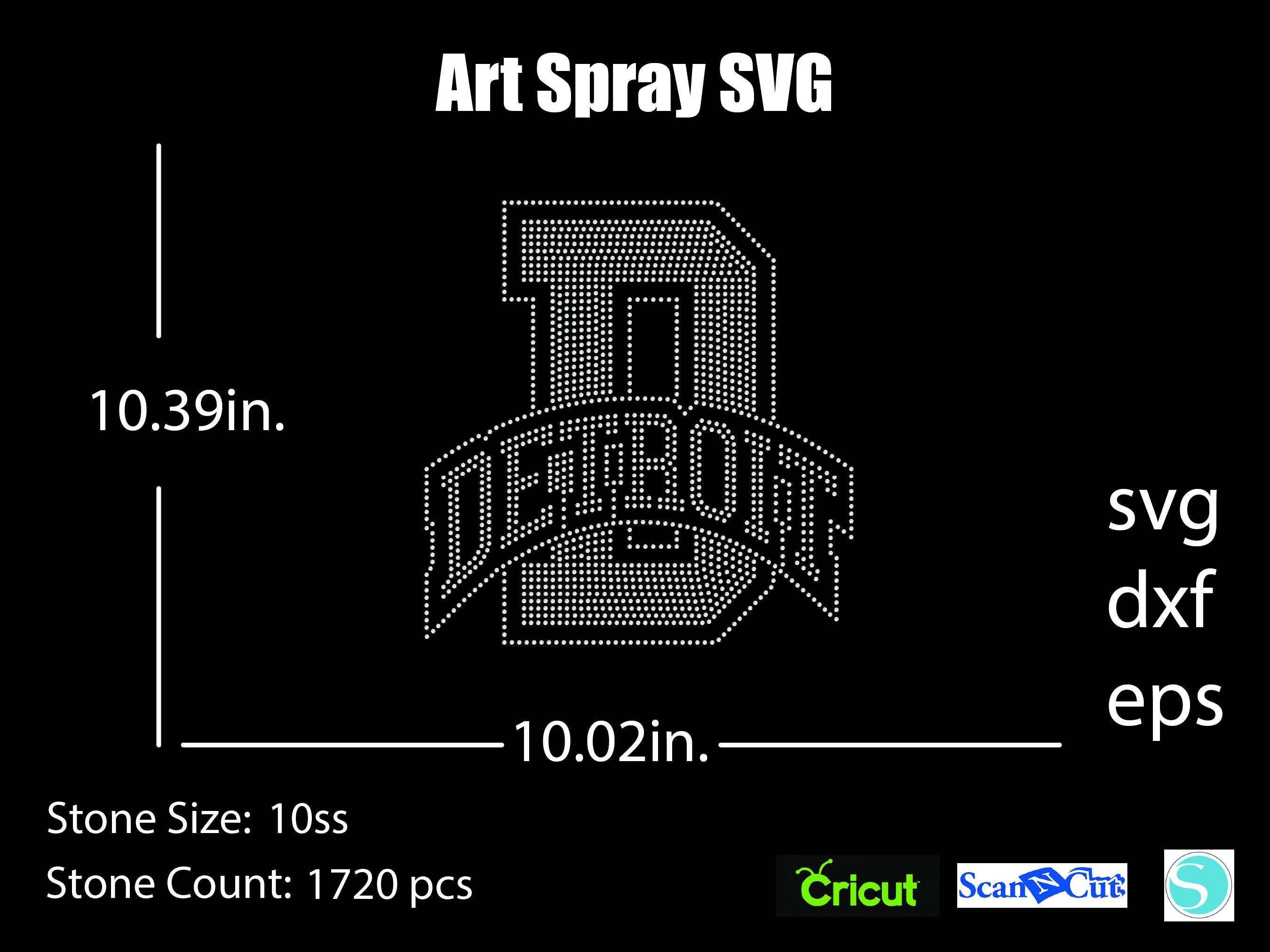 Detroit Rhinestone Template SVG | DXF | Cricut, Silhouette | (1228) - Etsy