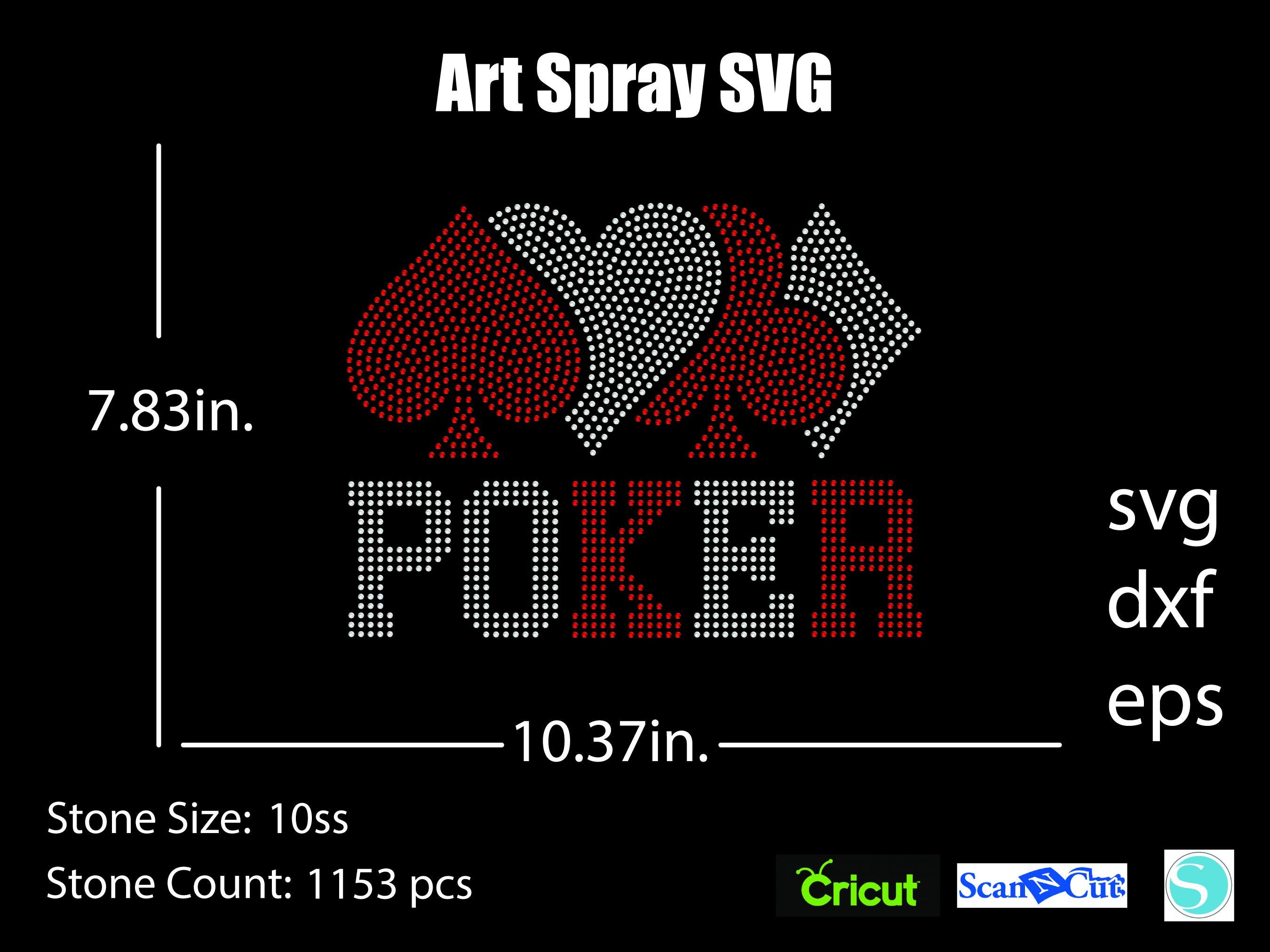 Poker Rhinestone Template SVG | DXF | Cricut, Silhouette | (1179) - Etsy