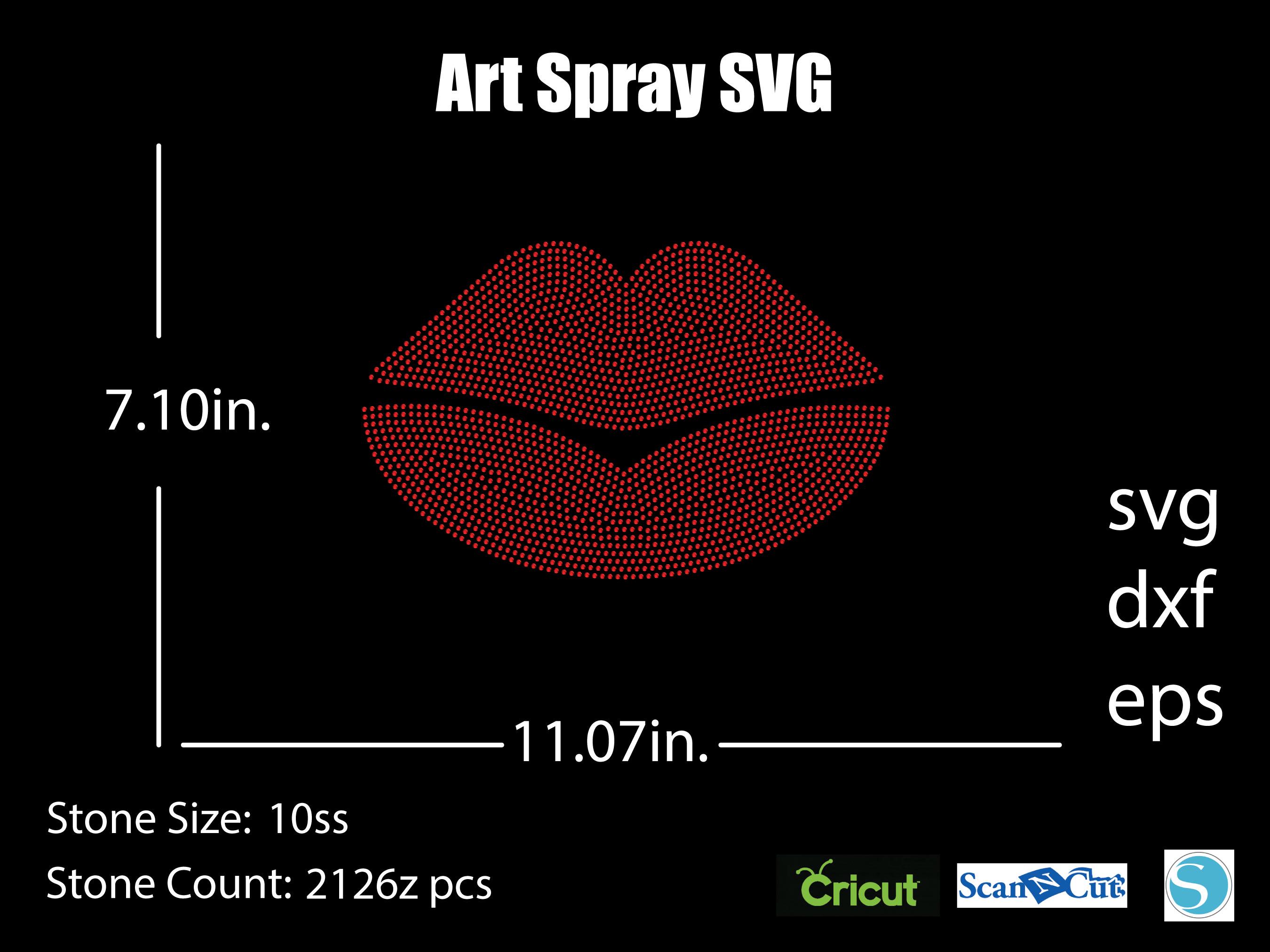 Lips Rhinestone Template SVG | DXF | Cricut, Silhouette | (1101) - Etsy
