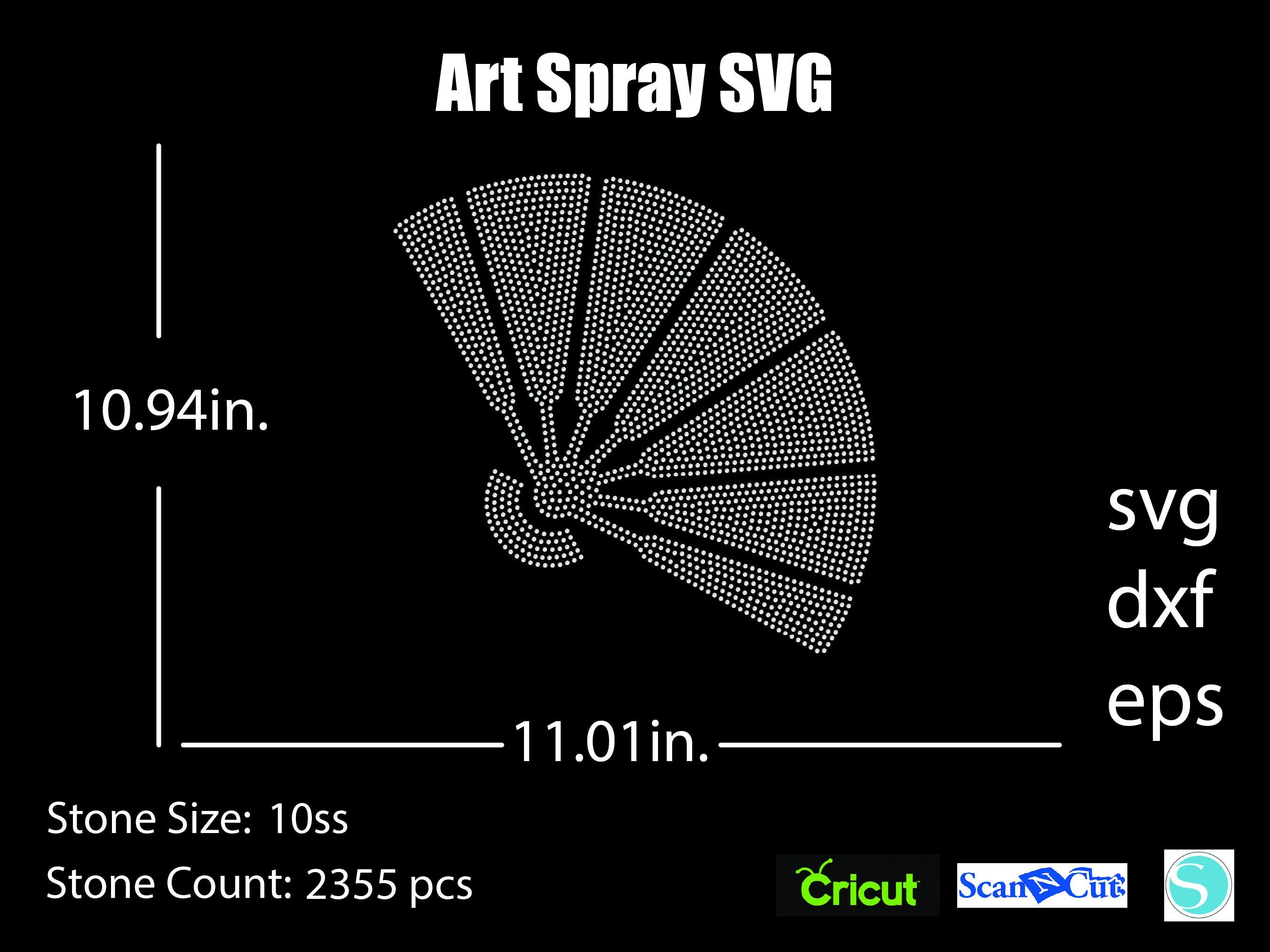 Clack Fan Rhinestone Template SVG | DXF | Cricut, Silhouette | (1125 ...