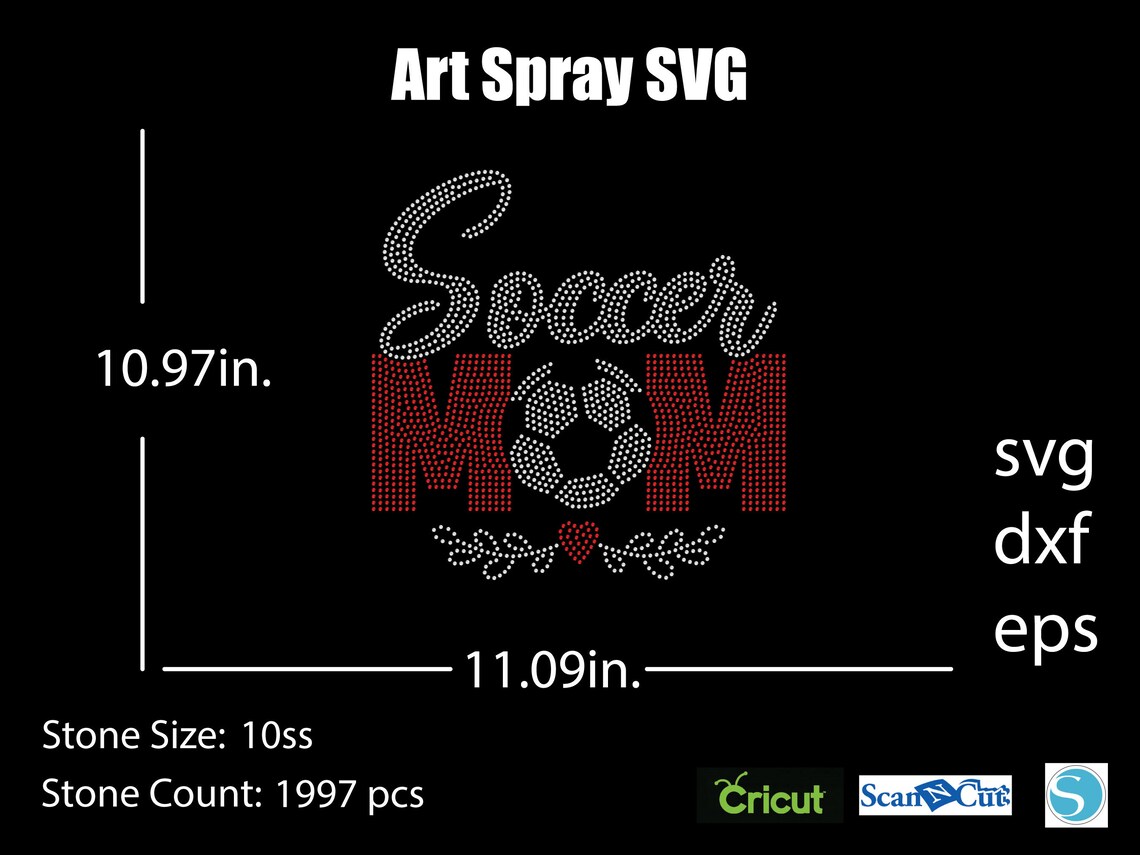 Soccer Mom Rhinestone Template SVG | DXF | Cricut, Silhouette | (1030 ...