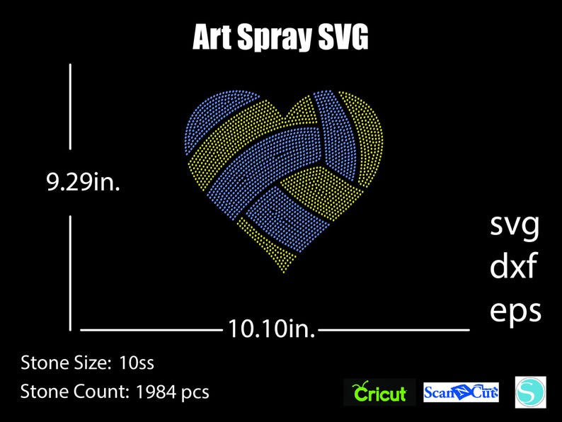 Volleyball Rhinestone Template SVG | DXF | Cricut, Silhouette | (1118 ...