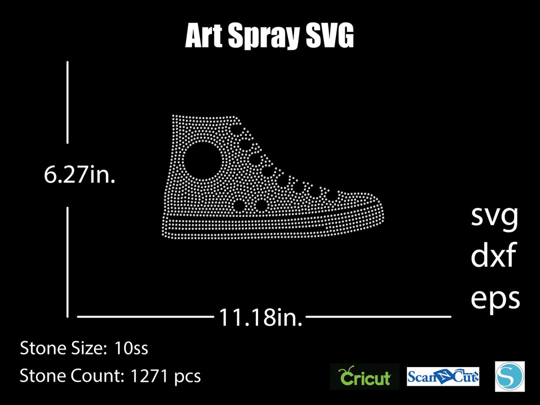 Sneakers Rhinestone Template SVG | DXF | Cricut, Silhouette | (1021) - Etsy