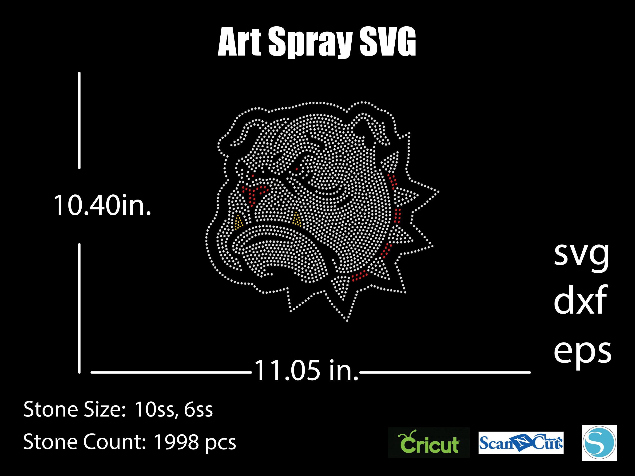 Bulldog Rhinestone Template SVG | DXF | Cricut, Silhouette | (1005) - Etsy