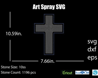 Wings and Cross Rhinestone Template Digital Download, Svg, Eps, Png ...