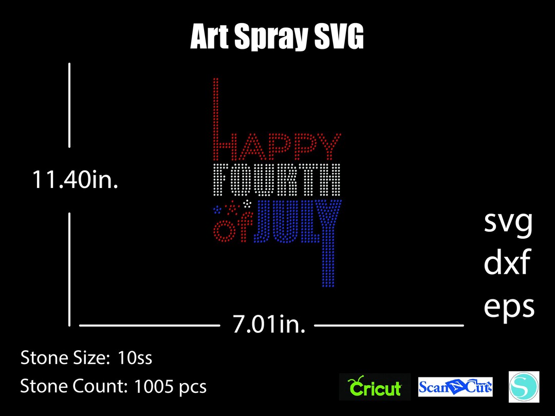 Happy Fourth of July SVG | DXF | Cricut, Silhouette | (1143) - Etsy