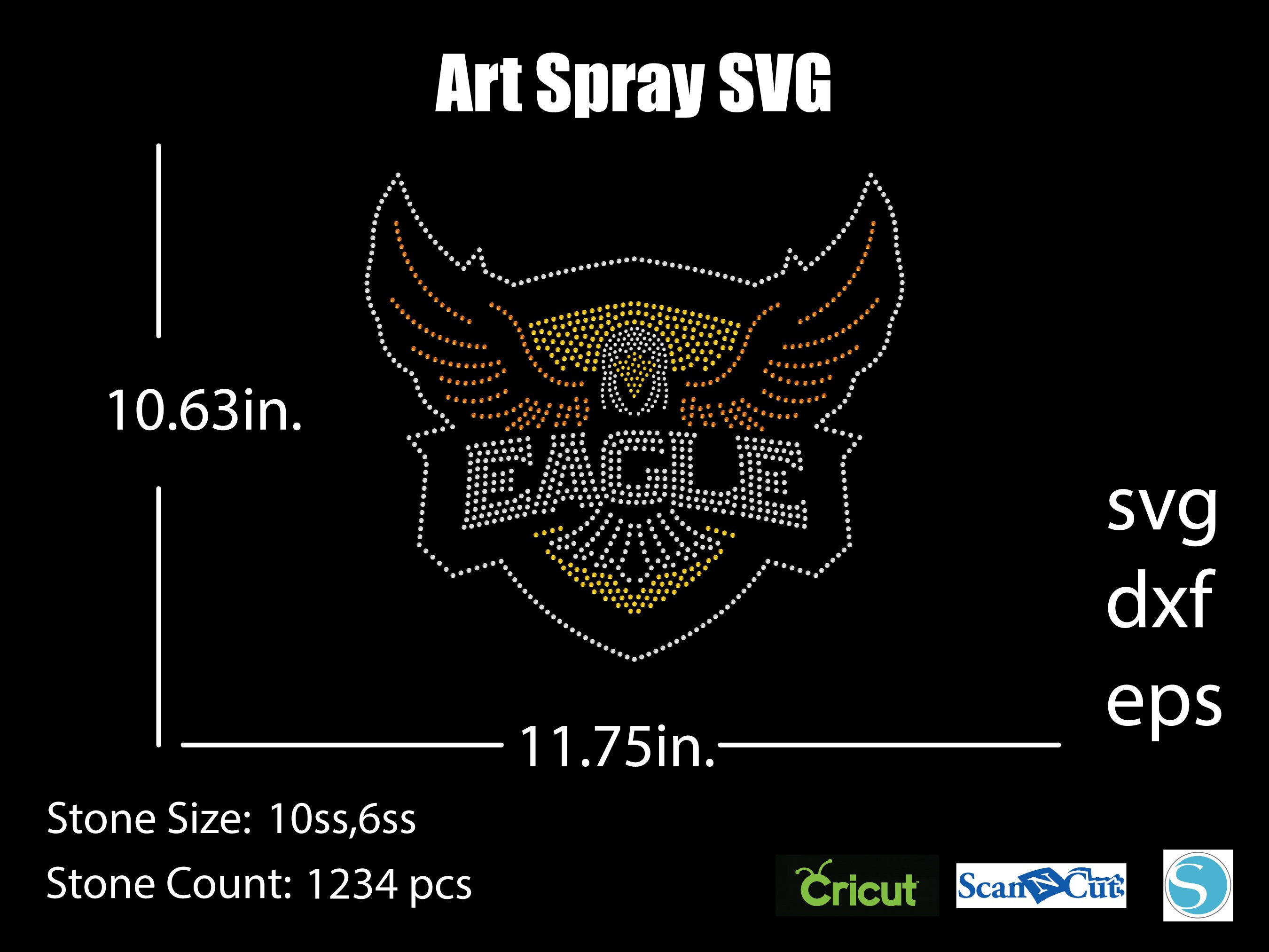 Eagle Rhinestone Template SVG | DXF | Cricut, Silhouette | (1010) - Etsy