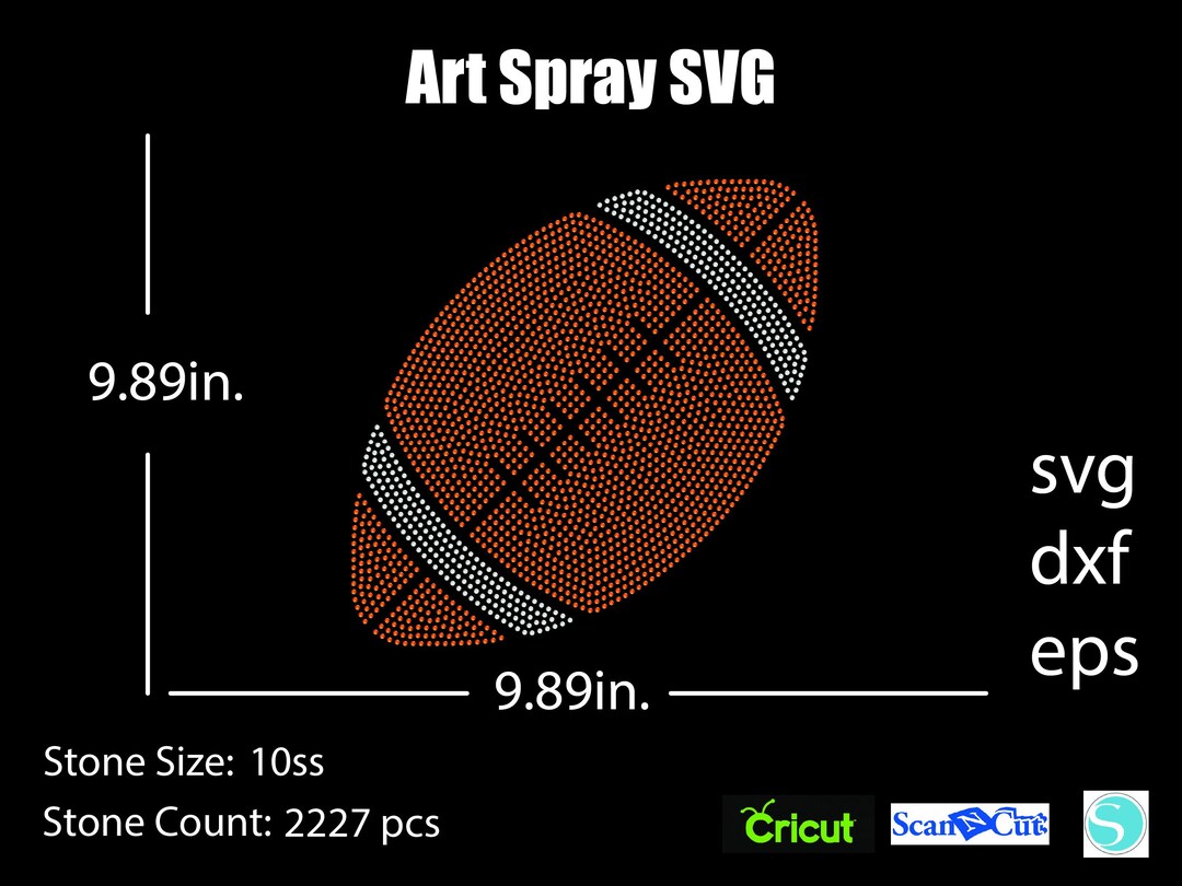 Football Rhinestone Template SVG | DXF | Cricut, Silhouette | (1115) - Etsy
