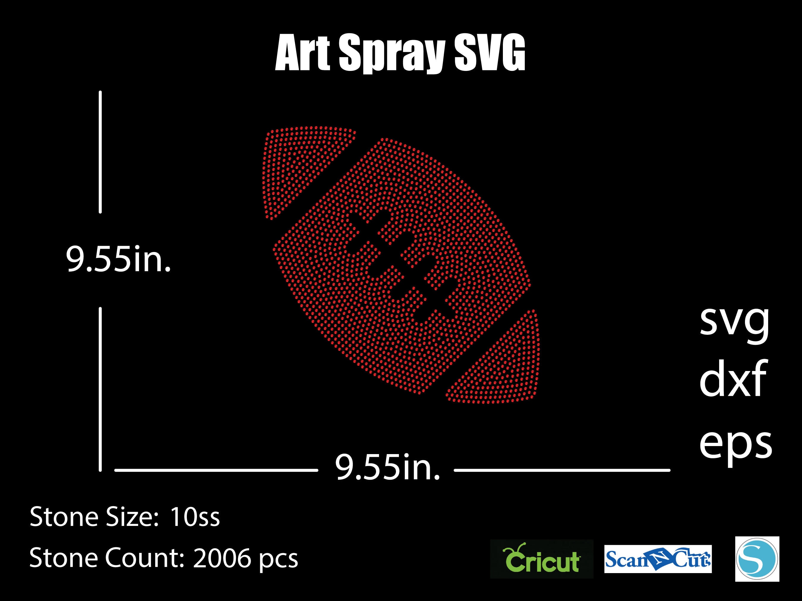 Football Rhinestone Template SVG | DXF | Cricut, Silhouette | (1069) - Etsy