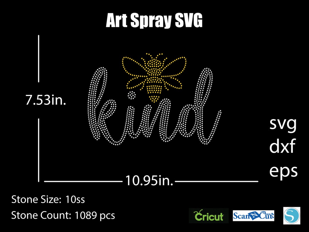 Bee Kind Rhinestone Template SVG | DXF | Cricut, Silhouette | (1023) - Etsy