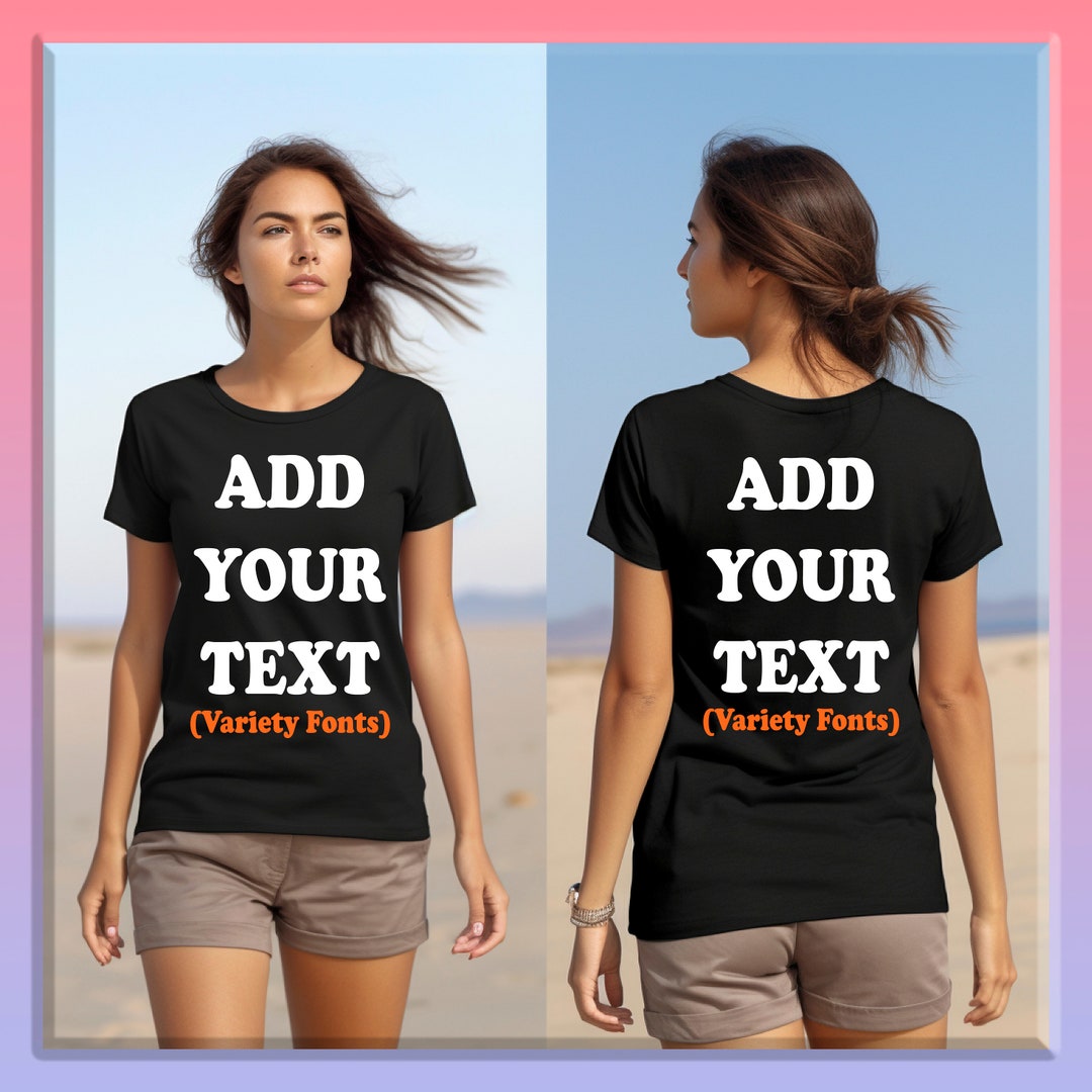 Front and Back Custom Shirt, Custom Shirt, Inspired Shirt, Custom Shirt ...