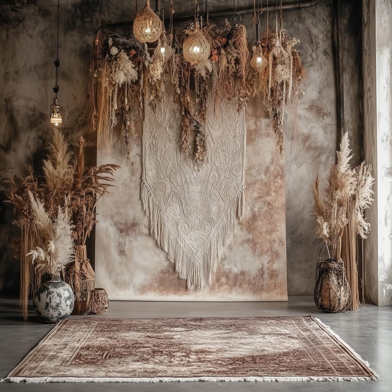Digital Backdrop, Traditional Boho for Studio Photography, Digital ...