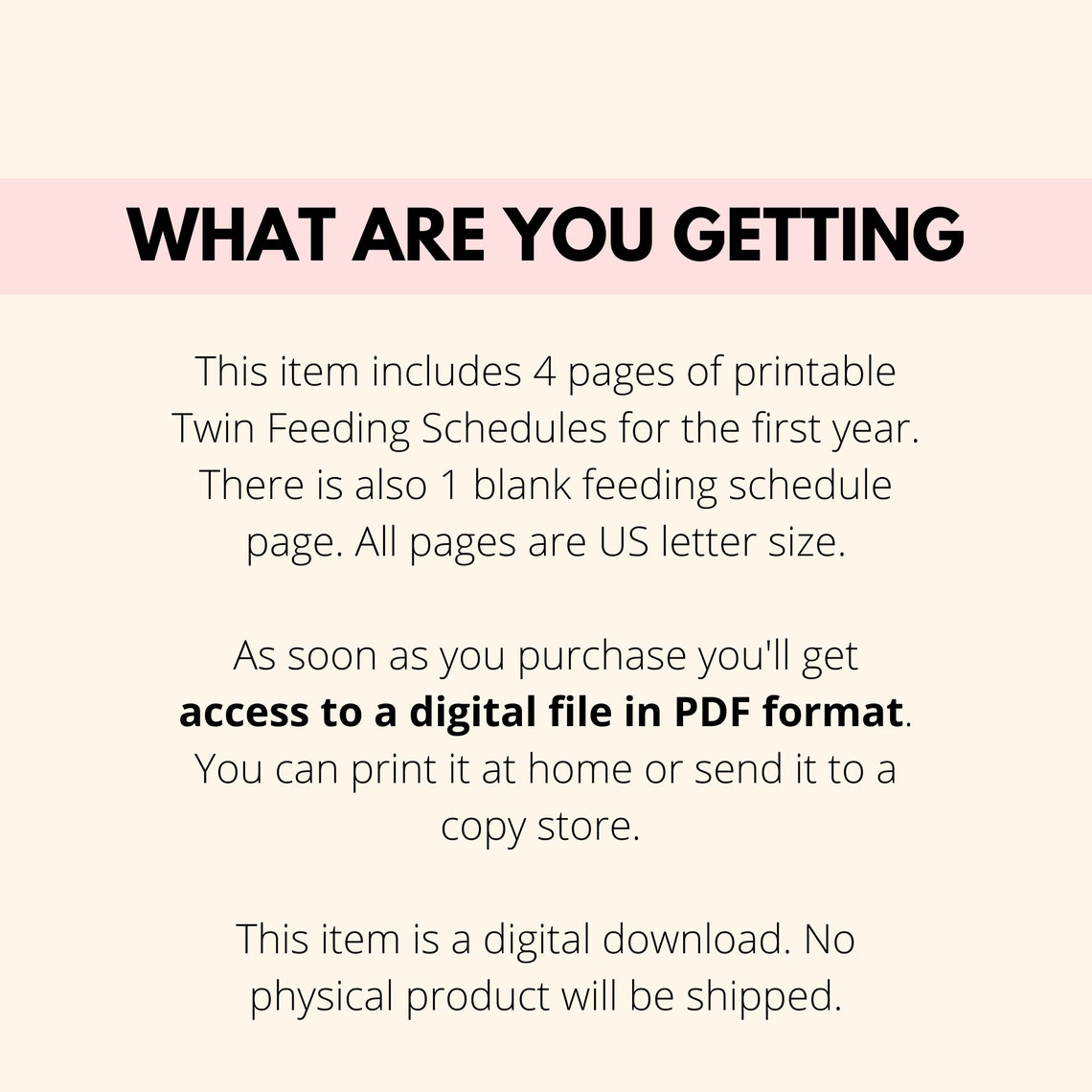 Twin Feeding Schedules Printable, Twin Baby Feeding Charts Planner PDF ...