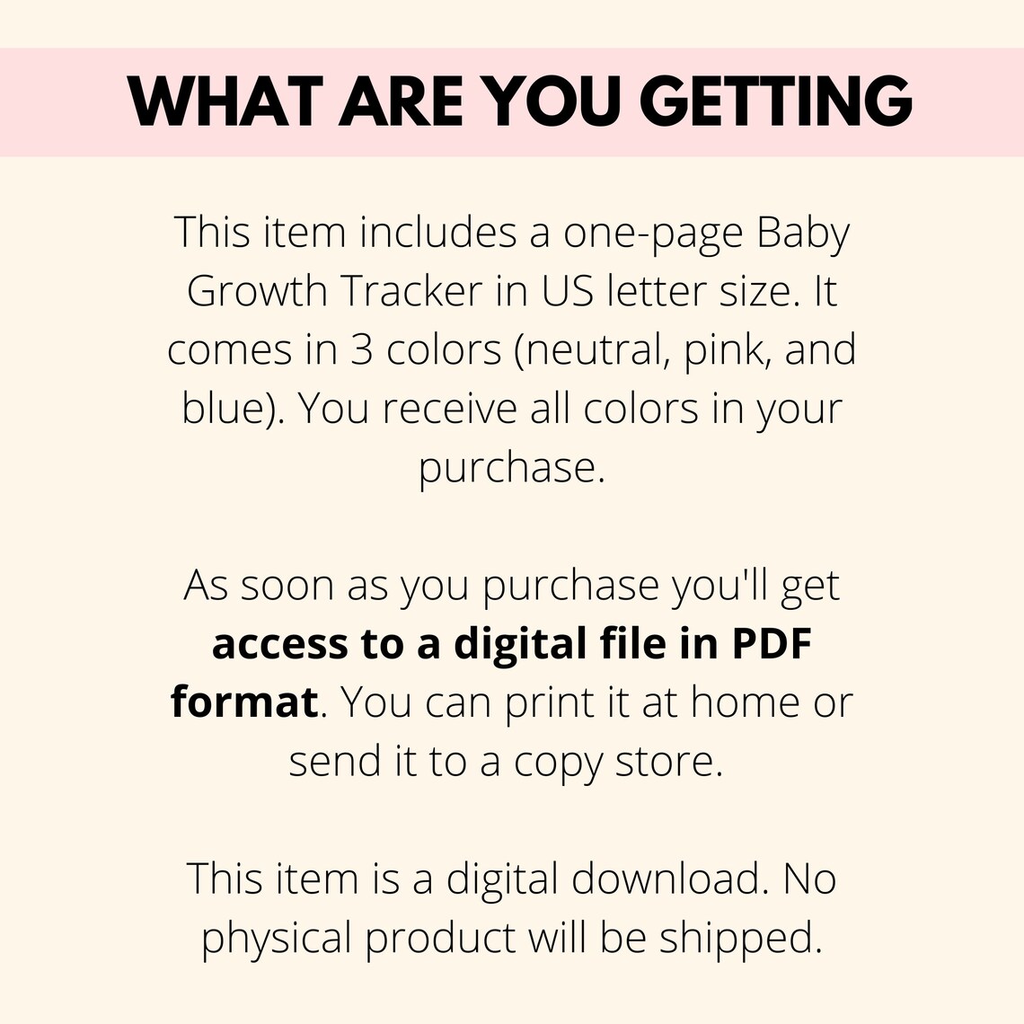 Baby Growth Tracker Printable, Infant Growth Log PDF, Baby Growth Chart ...