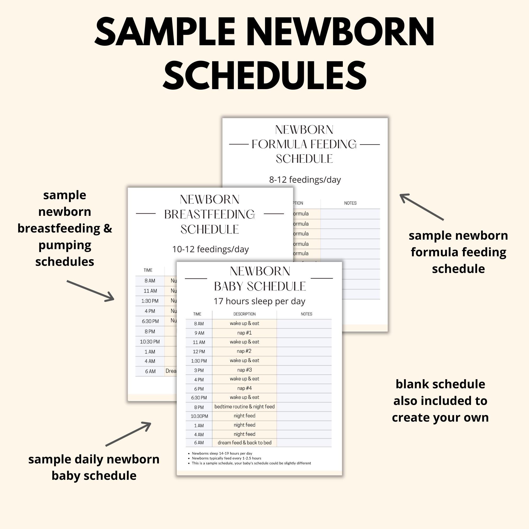 Newborn Baby Planner Printable, New Mom Planner, Newborn Planning ...
