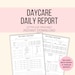 Daycare Daily Report Printable, Daycare Forms PDF, Toddler & Infant ...