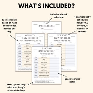 Baby Schedule Printable, Baby Schedule Template Fillable PDF, Sample ...