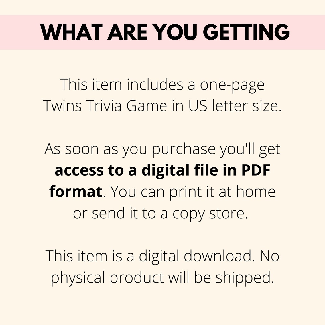Twins Trivia Baby Shower Game Printable, Twins True or False Trivia ...