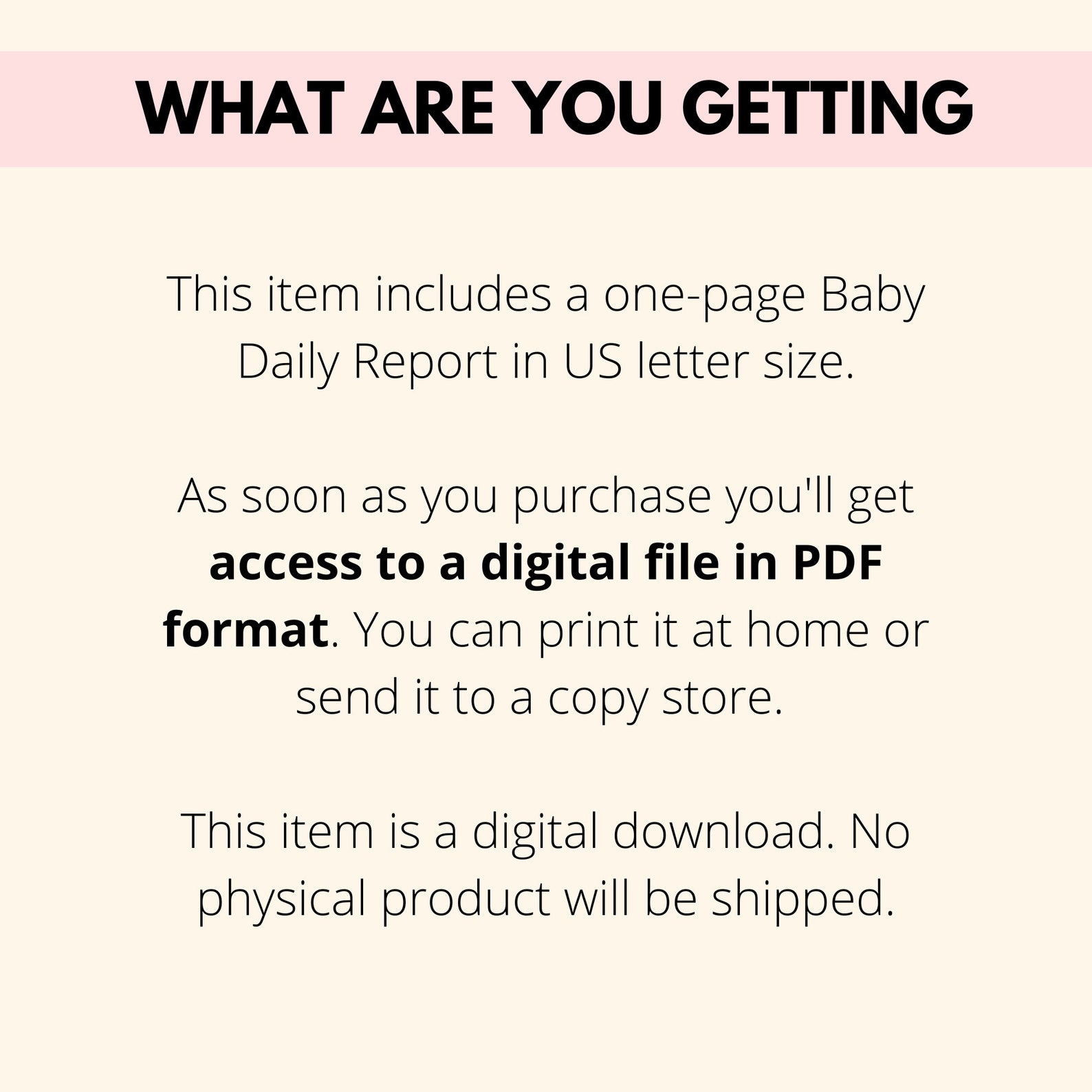 Baby Daily Report Printable, Infant Daily Log, Baby Routine Tracker PDF ...