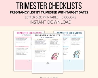 1st Trimester Checklist - Etsy