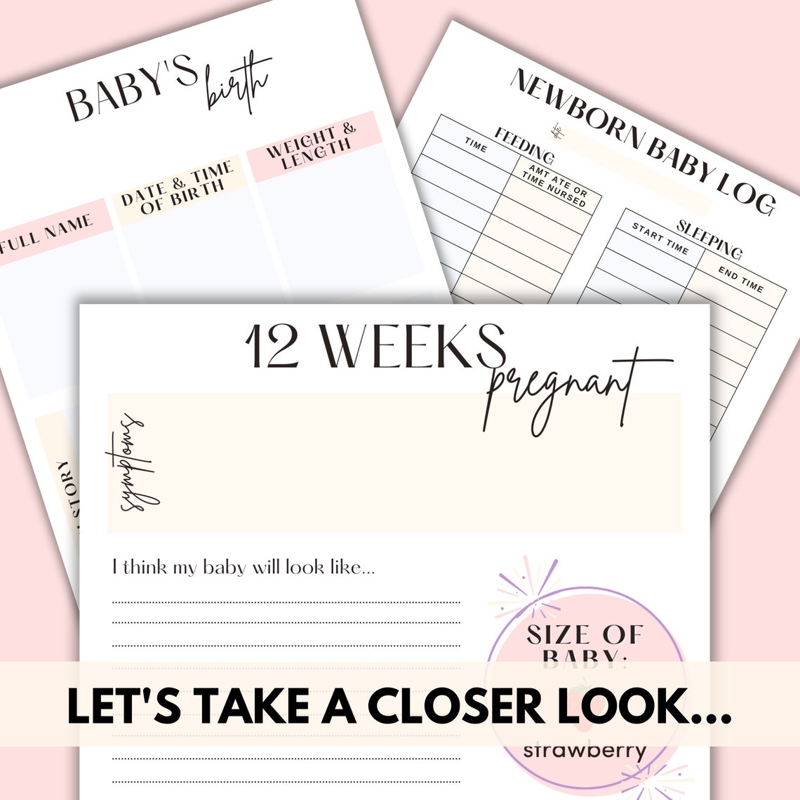 Printable Pregnancy Journal, Pregnancy Diary PDF, First Time Mom ...