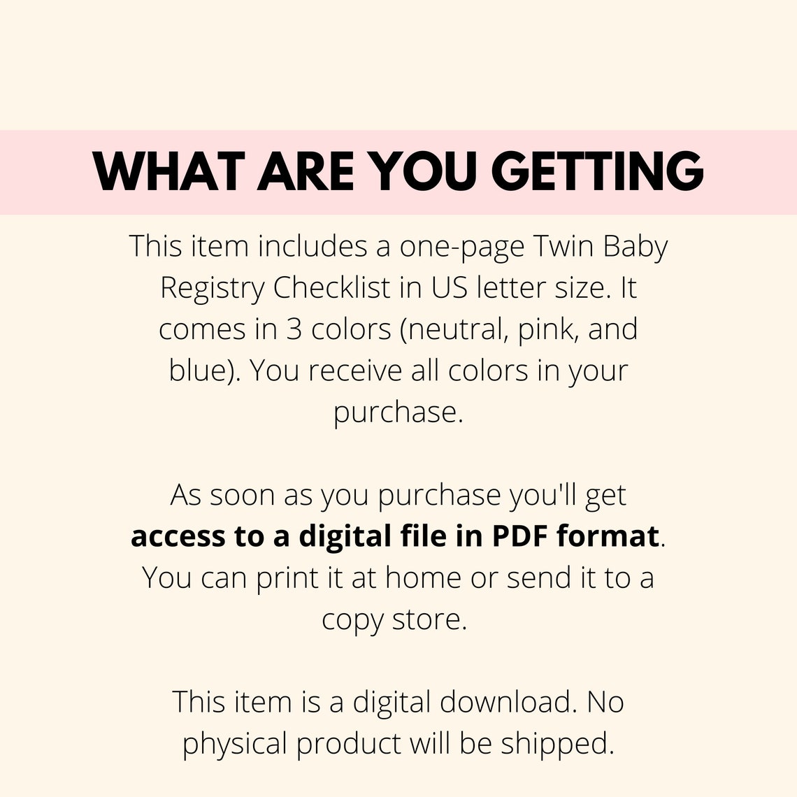Twin Baby Registry Checklist Printable, Newborn Twin Babies Must Haves ...