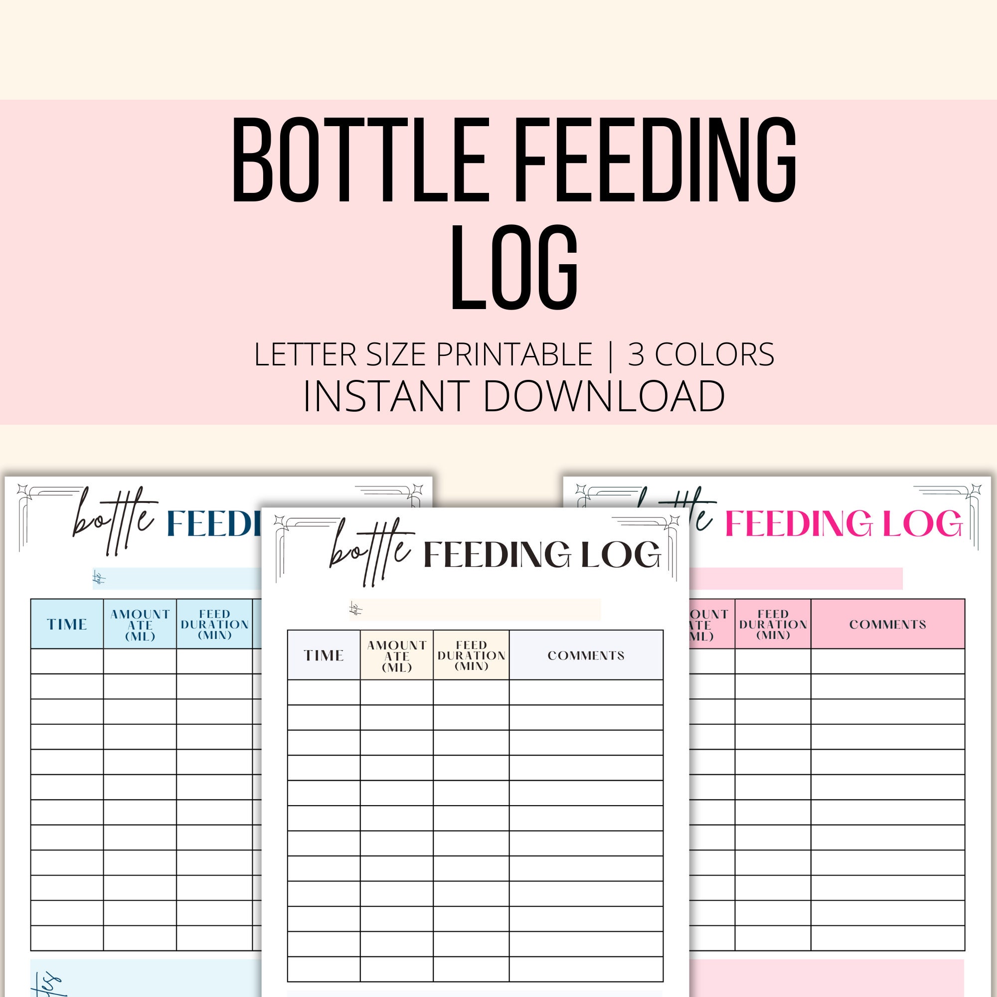 Bottle Feeding Log Printable Baby Feeding Chart Tracker For Formula Bottle Feeding Log Printable Baby Feeding Chart Tracker For Formula