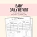 Baby Daily Report Printable, Infant Daily Log, Baby Routine Tracker PDF ...