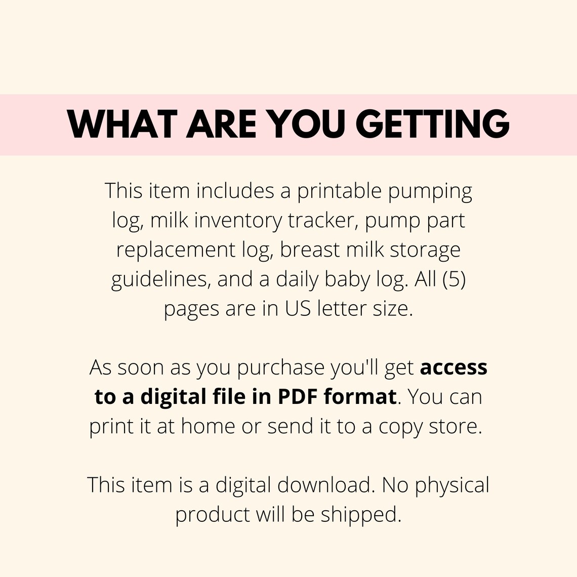 Pumping Logs + Infant Daily Log Printable, Exclusively Pumping Mom Baby ...