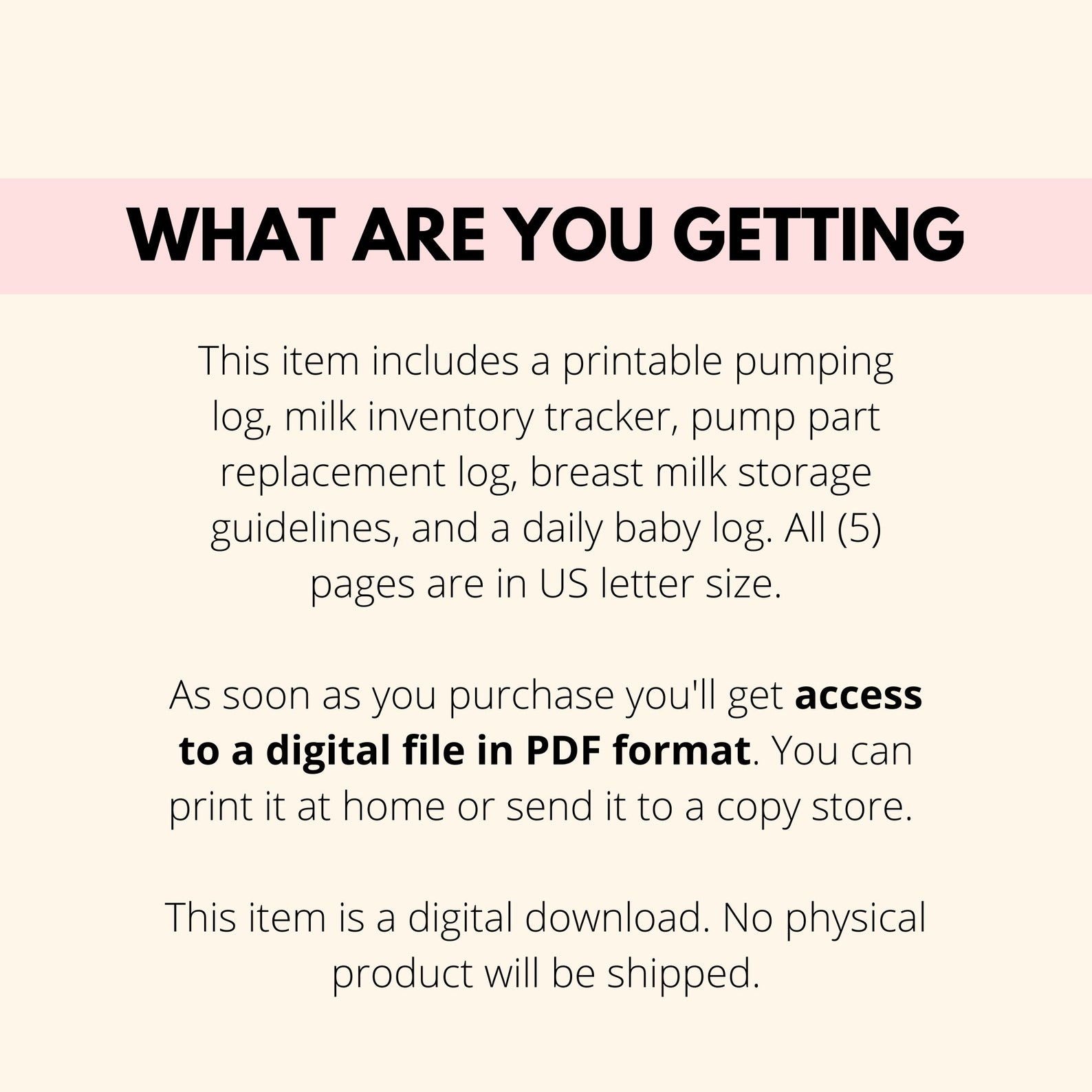 Pumping Logs + Infant Daily Log Printable, Exclusively Pumping Mom Baby ...