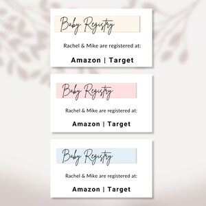 Baby Gift Registry Card Editable Template, Baby Shower Enclosure Card ...