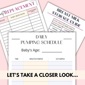 Exclusively Pumping Trackers & Schedules Printable, Pumping Mom Journal ...
