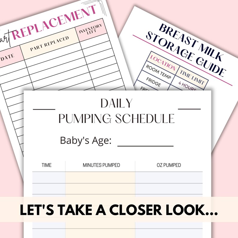 Exclusively Pumping Trackers & Schedules Printable, Pumping Mom Journal ...