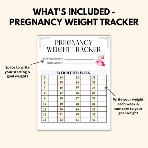 Pregnancy Tracker Bundle Printable, Pregnancy Wellness Tracking PDF ...