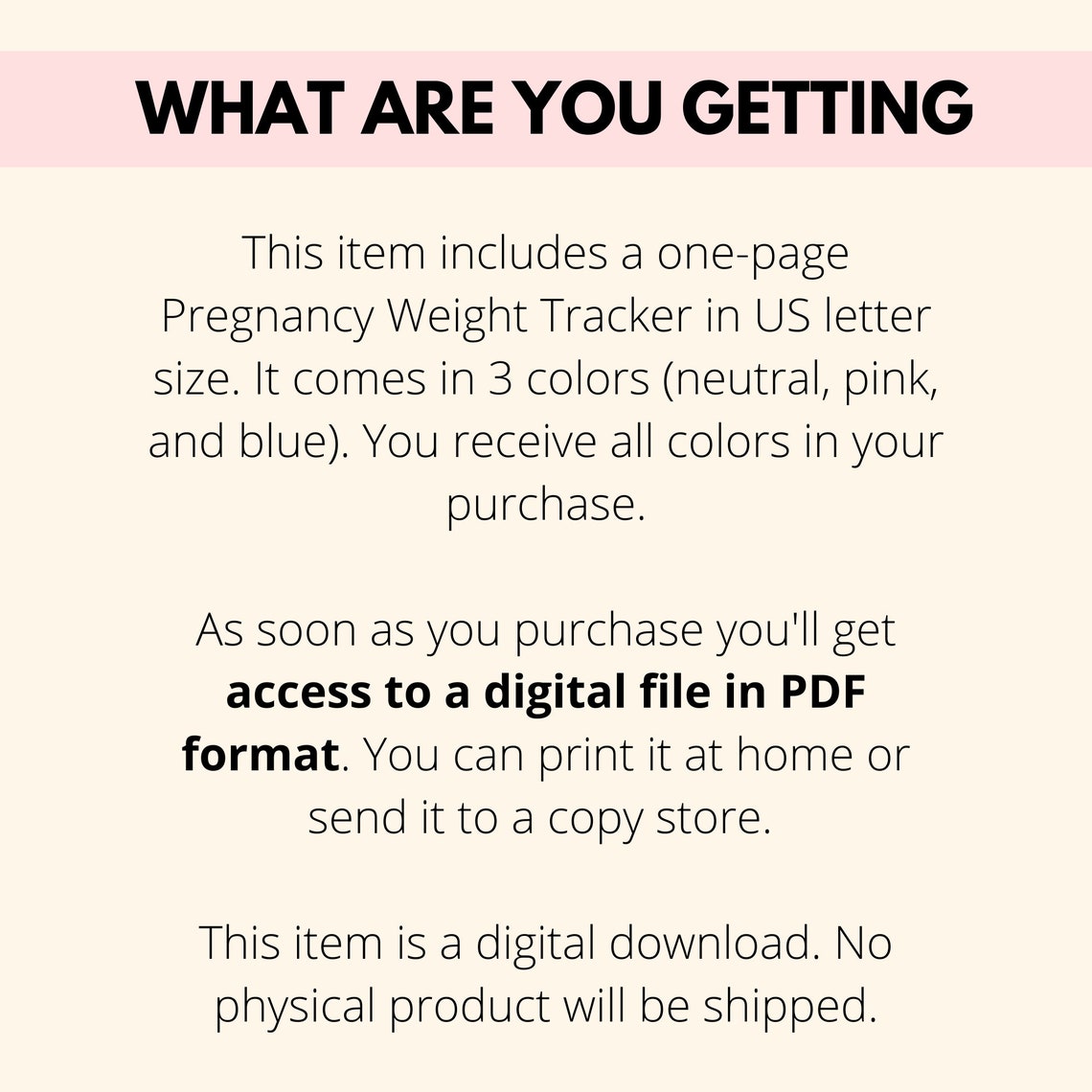 Pregnancy Weight Tracker Printable, Pregnancy Weight Gain Chart PDF ...