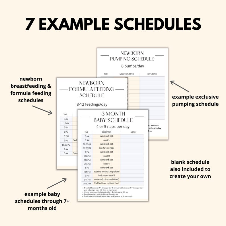 Baby Tracker Printable Bundle, Newborn Tracker PDF, Baby Infant Daily ...