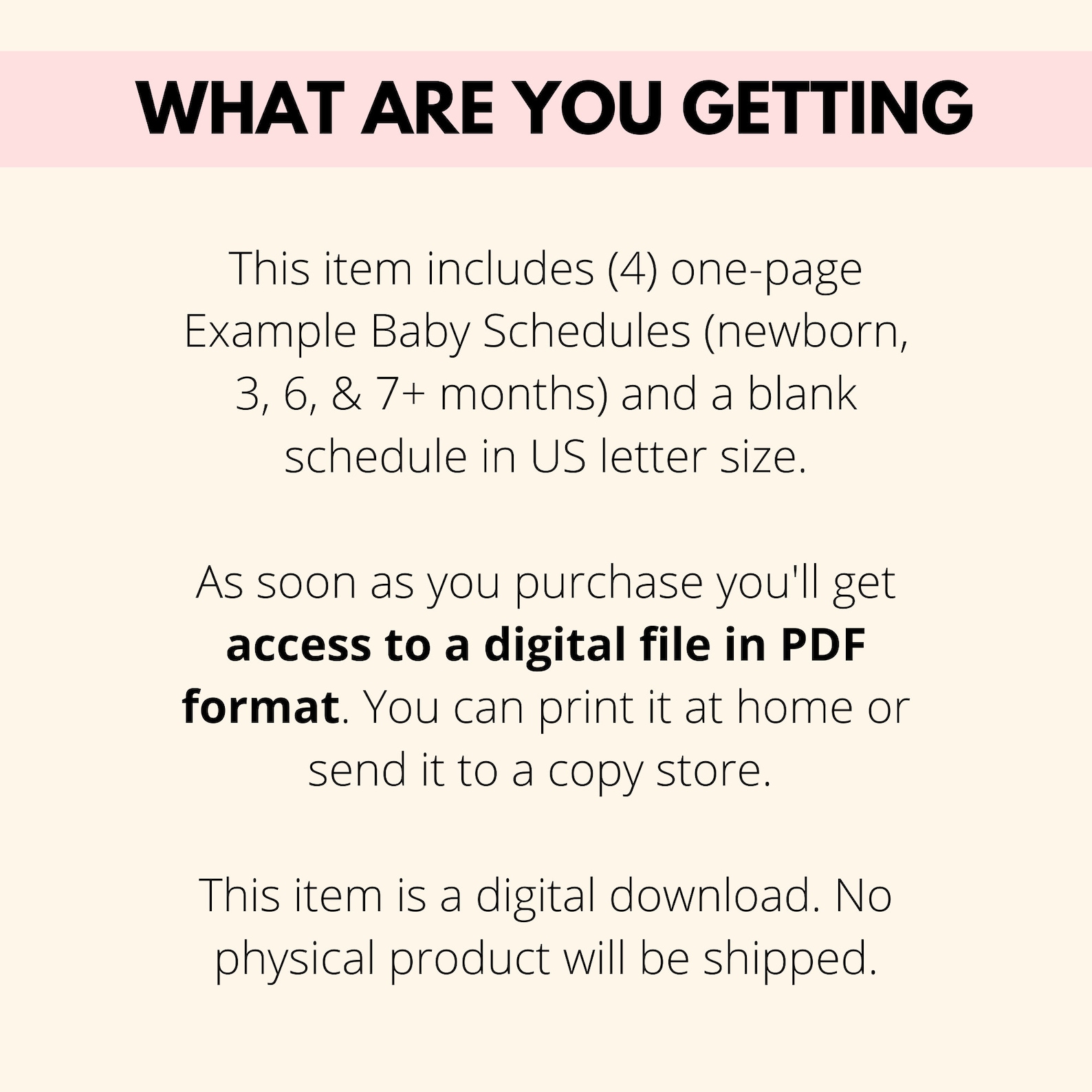 Baby Schedule Printable, Baby Schedule Template Fillable PDF, Sample ...