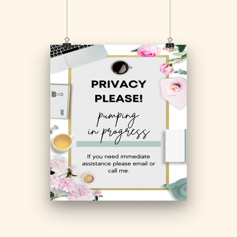 Pumping in Progress Door Sign Printable, Pumping Sign for Work PDF ...