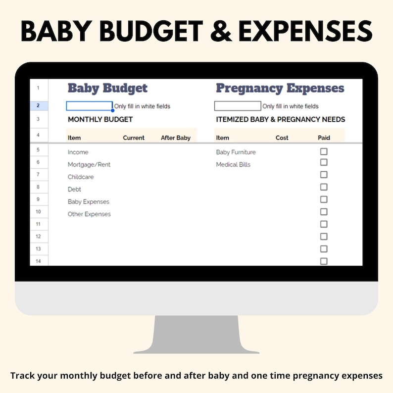 Pregnancy Excel Spreadsheet, Pregnancy Planner Excel Template ...