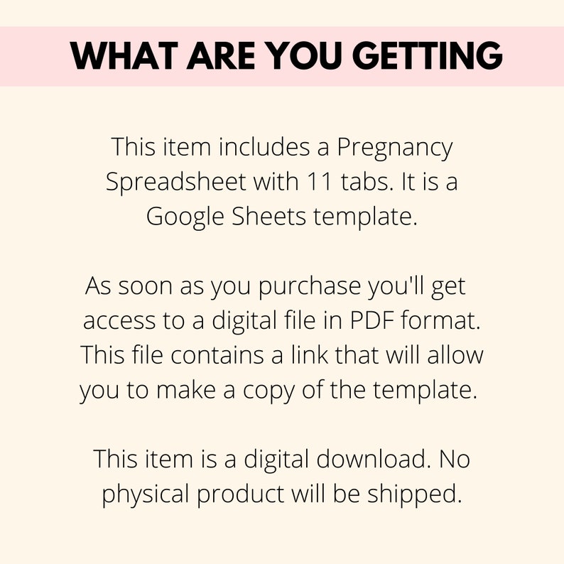 Pregnancy Spreadsheet, Pregnancy Planner Google Sheets Template ...