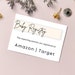 Baby Registry Inserts Printable, Baby Registry Card PDF, Baby Shower ...